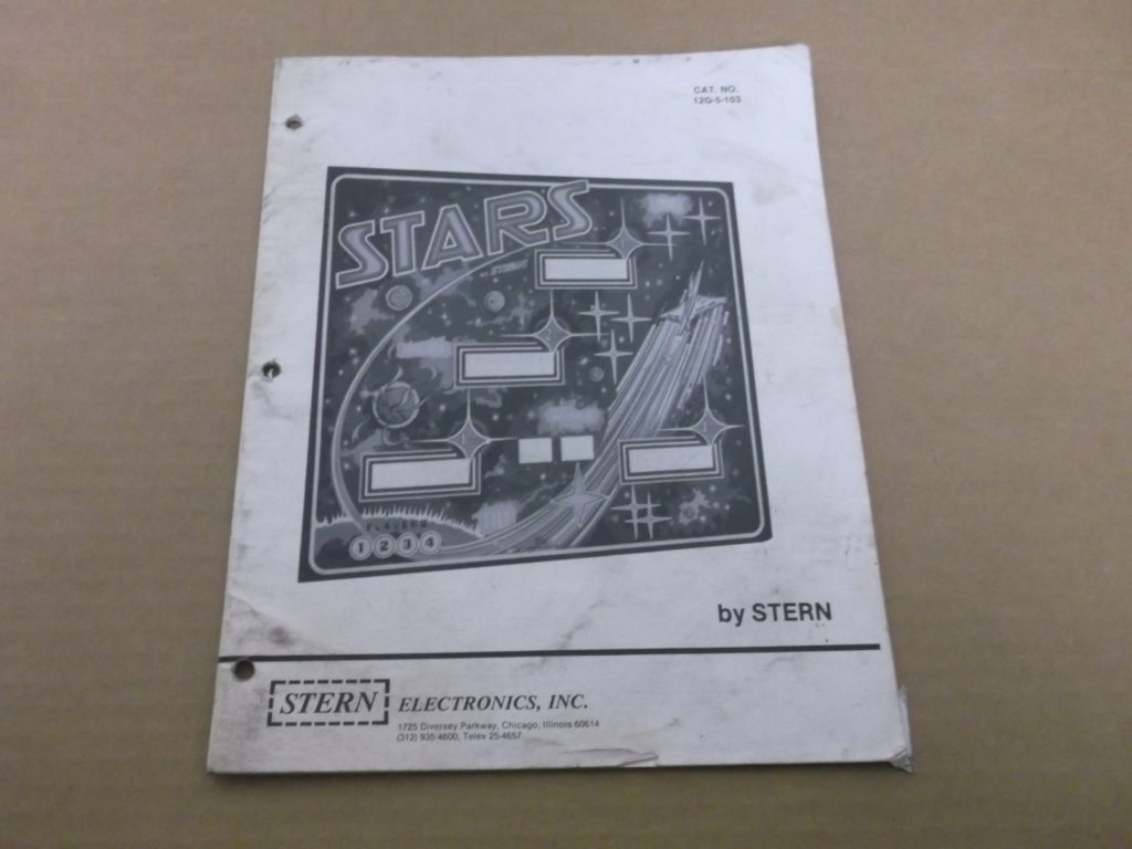 Stern Stars Manual 1978 Original with Schematics | Shop | Absolute ...